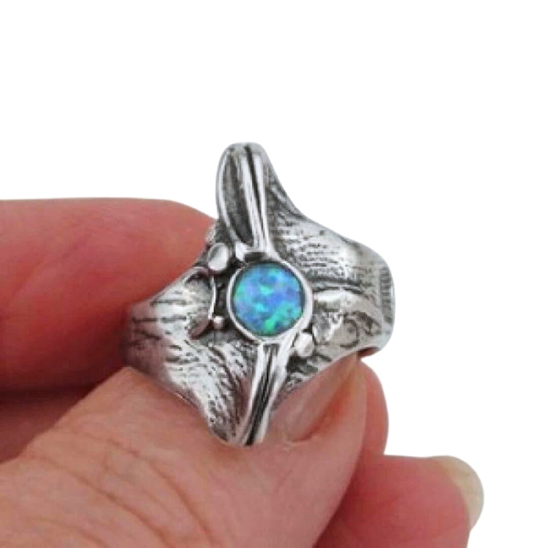 Mosaic Opal Ring, Sterling Silver Ring, Silver Ring, Handmade Silver ...