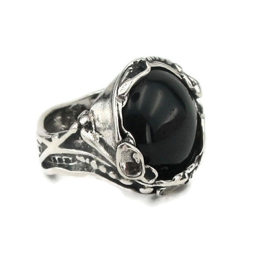 Ready to Ship Hadar Jewelry Sterling Silver Onyx Ring Size - Etsy