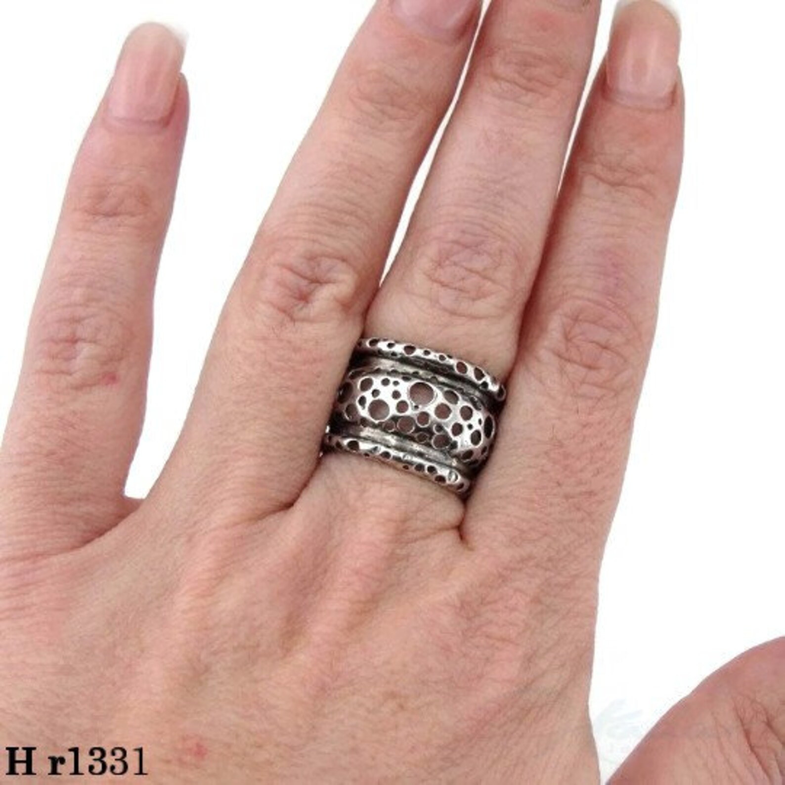 Ring With Unique Design Handmade Sterling Silver Ring Made in - Etsy