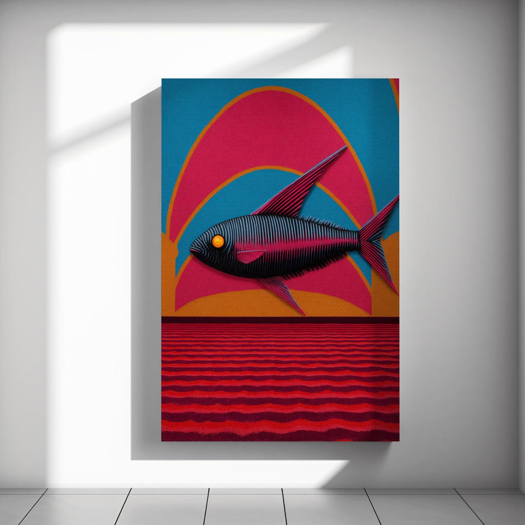 Neon Tide, Pop Art, Retro Graphic Poster, Gallery Wall Print ...