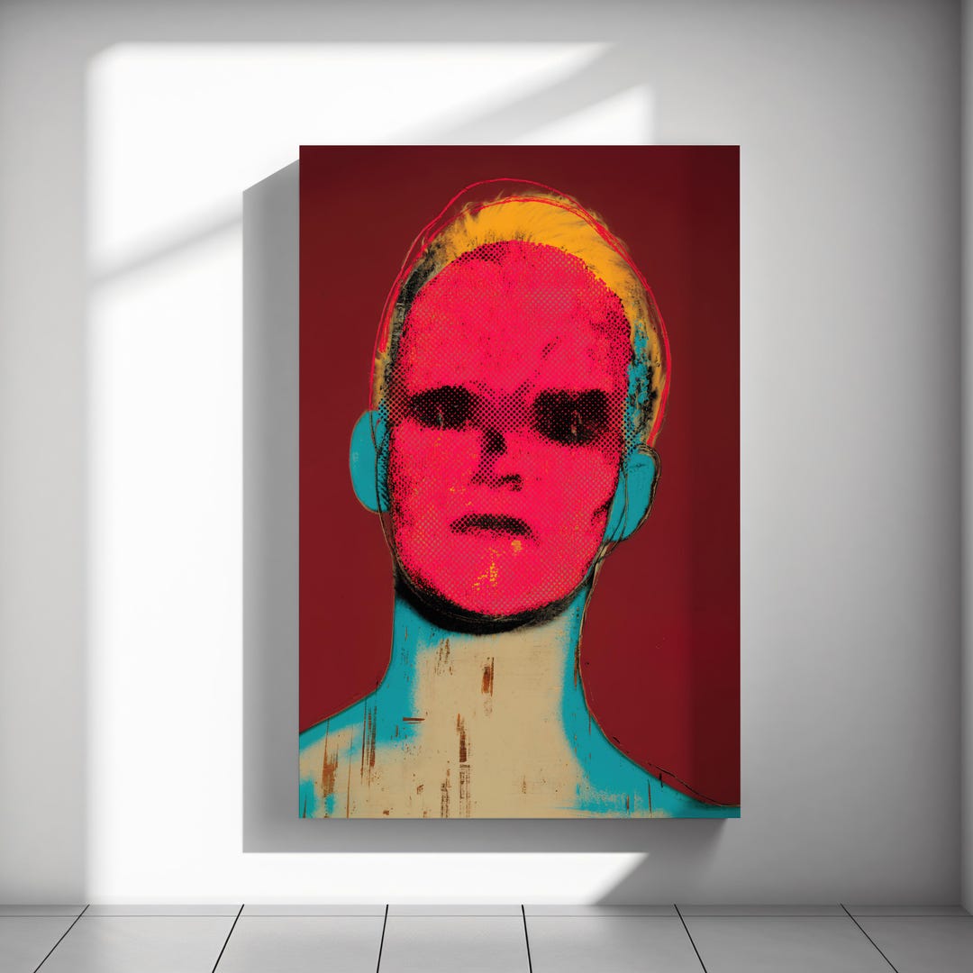 Echo Portrait, Pop Canvas, Halftone Style Poster, Office Wall Decor ...