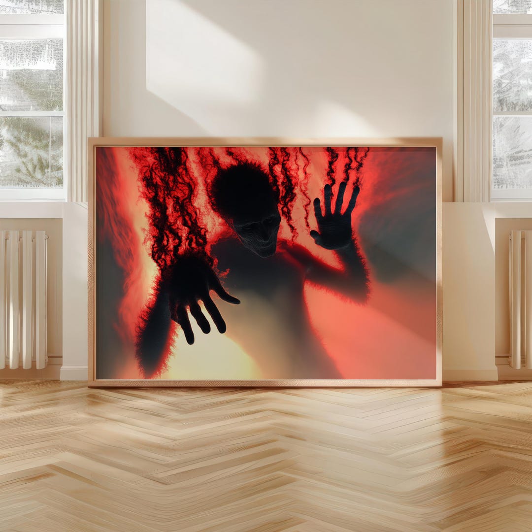 Shadow Visitor, Horror Art, Surreal Poster, Gothic Decor, Gallery ...