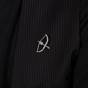 Archery Jewelry – Sterling Silver Bow and Arrow Lapel Pin - Etsy
