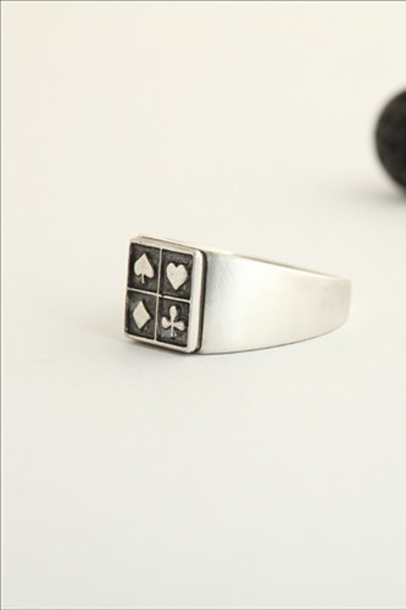 Personalized Mens Poker Ringmens Ring Silver Signet Poker - Etsy