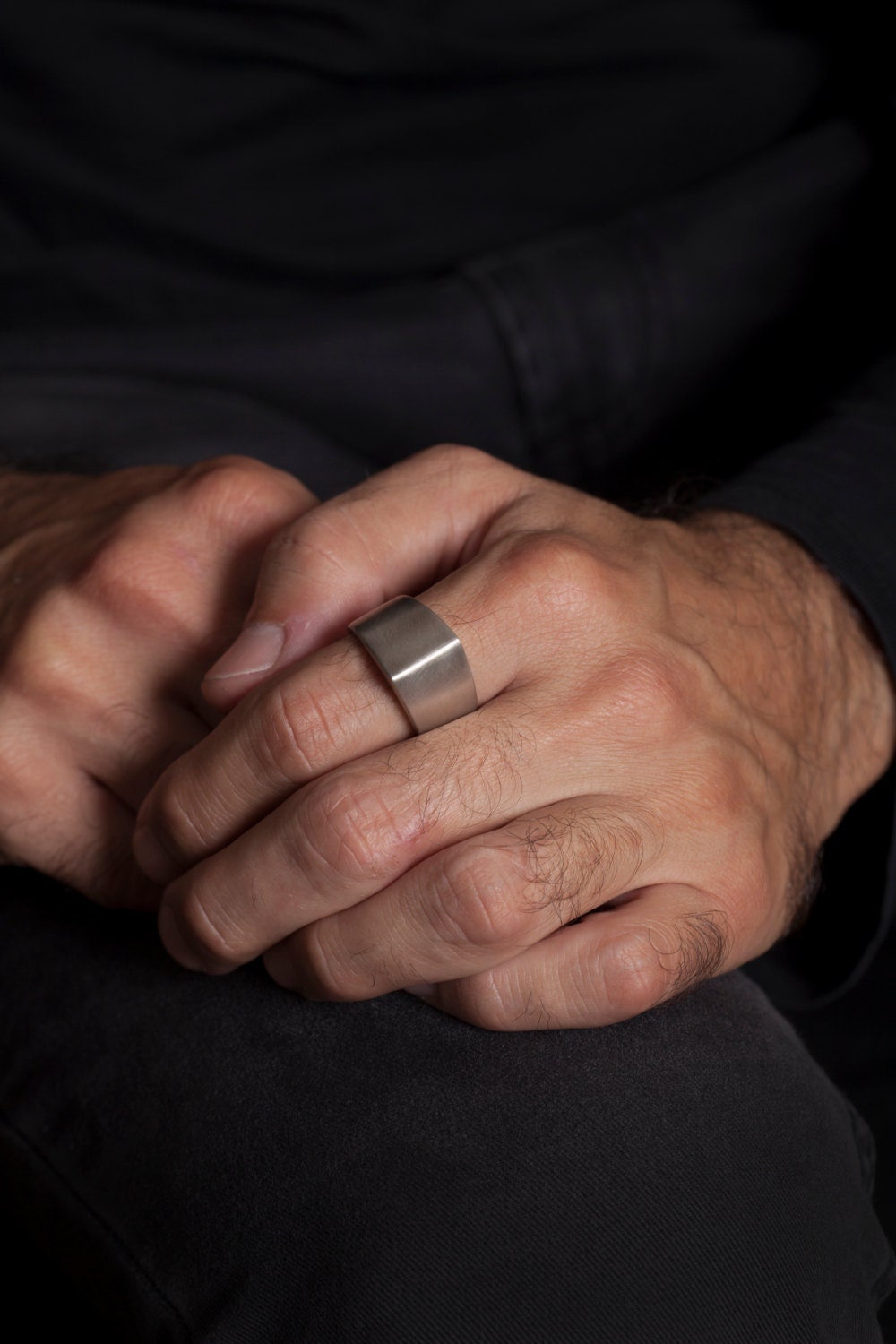 Mens Pinky Ring Cool Mens Ring Peak Ring in Sterling Silver | Etsy