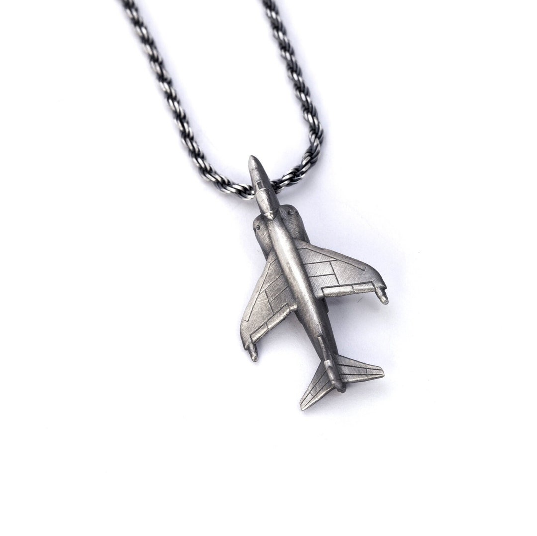 Sterling Silver Jet Necklace Air Force Aviation Gift - Etsy