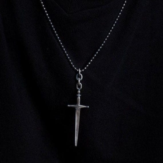 Christmas Gifts for Men Sword Necklace for Men Silver Necklace With Pendant Mens Necklace Chain Silver 925 Sword Necklace Etsy Canada