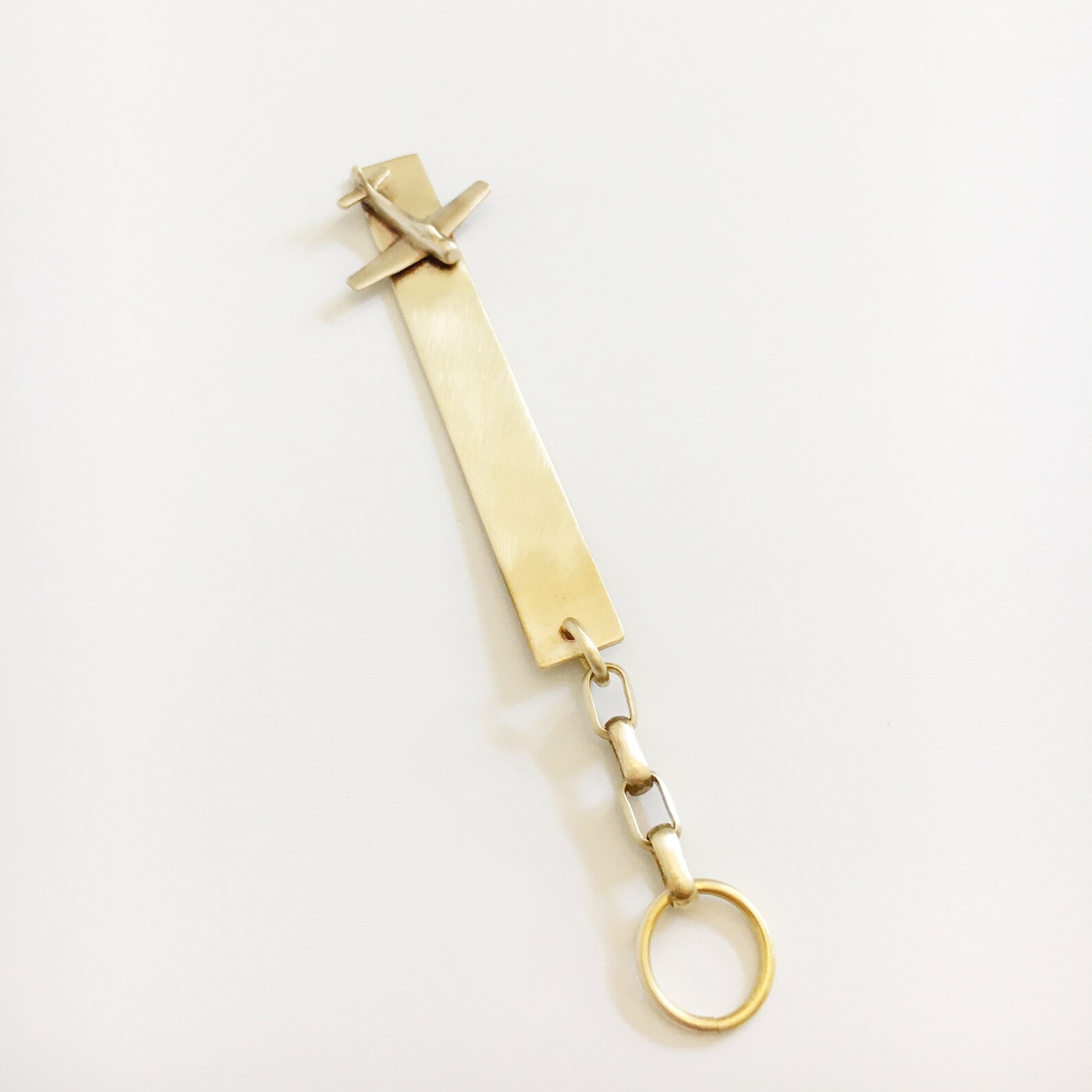 Personalized Brass Airplane Keychain: Pilot Aviation Gift - Etsy