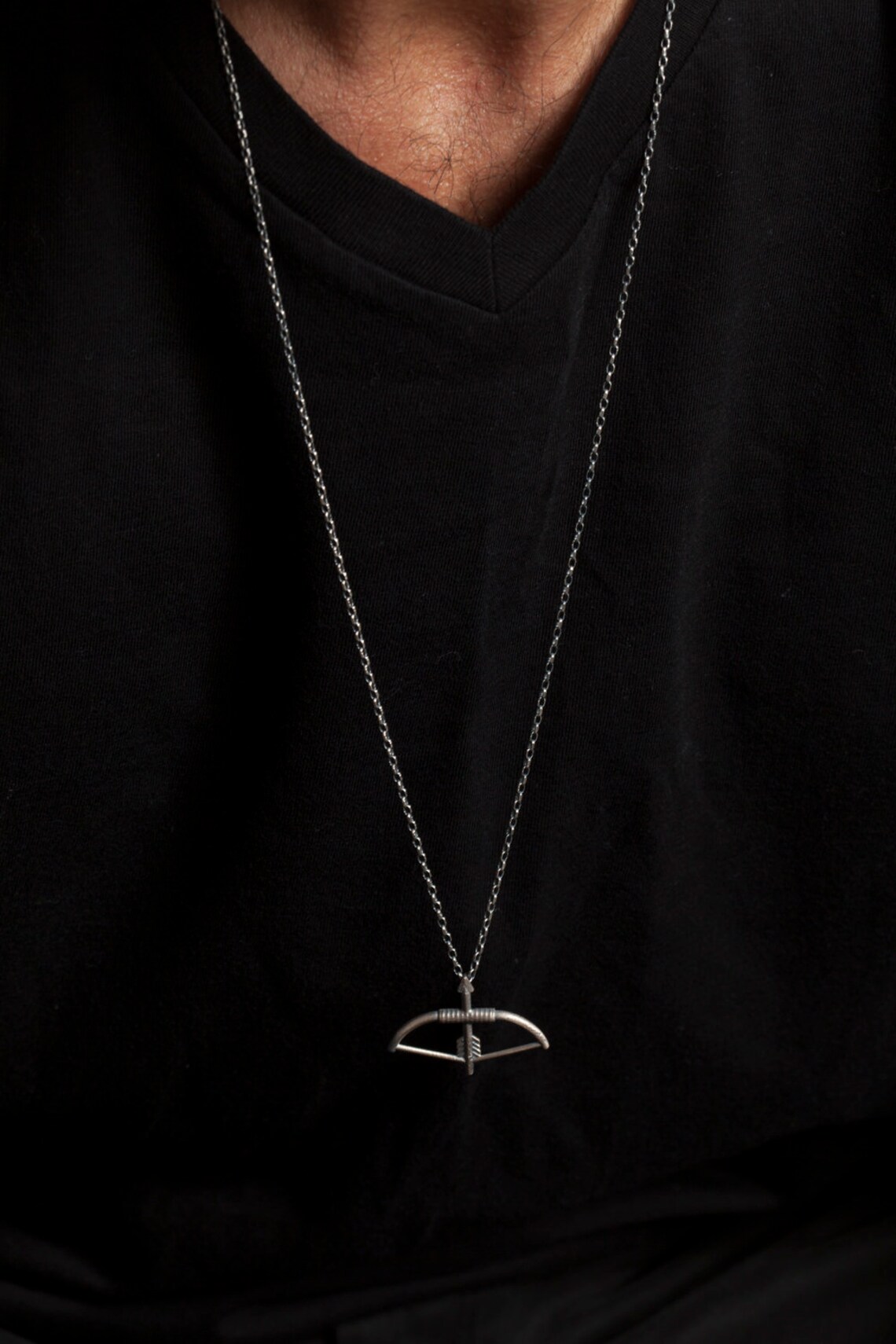 Sterling Silver Bow and Arrow Necklace Bow and Arrow Jewelry | Etsy