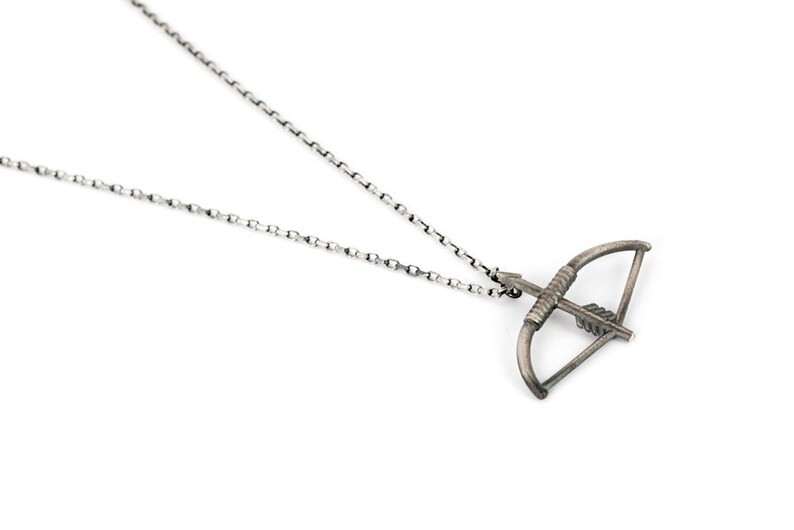 Sterling Silver Bow and Arrow Necklace Bow and Arrow Jewelry | Etsy