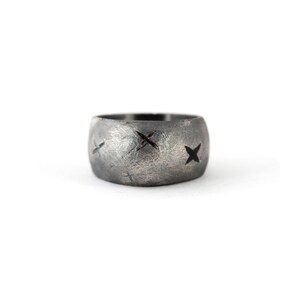 Unique Mens Ring Handmade Silver X Ring in Solid Sterling - Etsy Israel