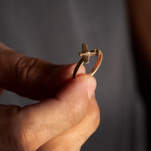 14k Gold Airplane Ring, Women’s Plane Ring, Gold Aviation Ring, Pilot ...