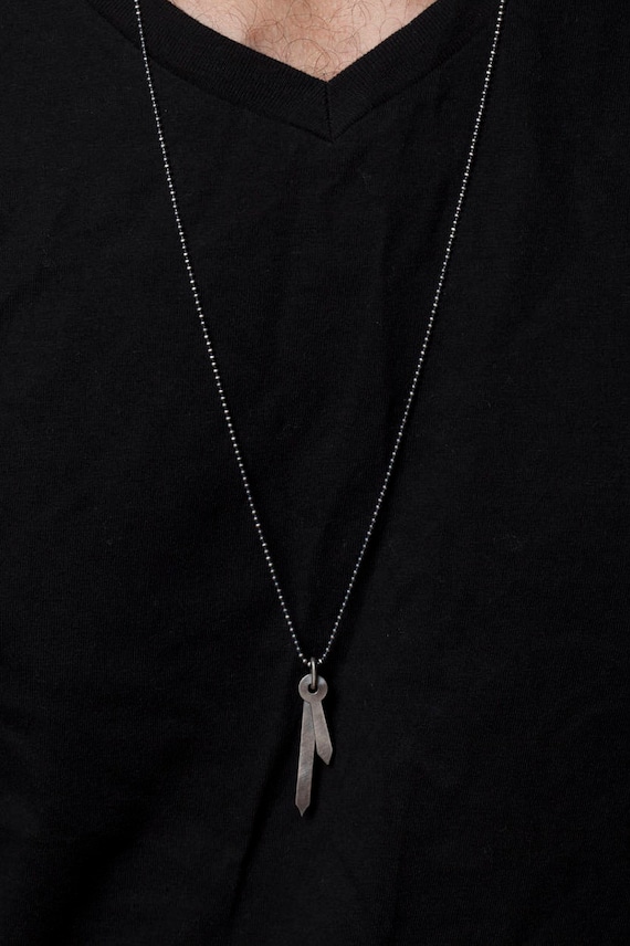 Key Pendant Necklace Silver for Men with Two Key Charms | Etsy