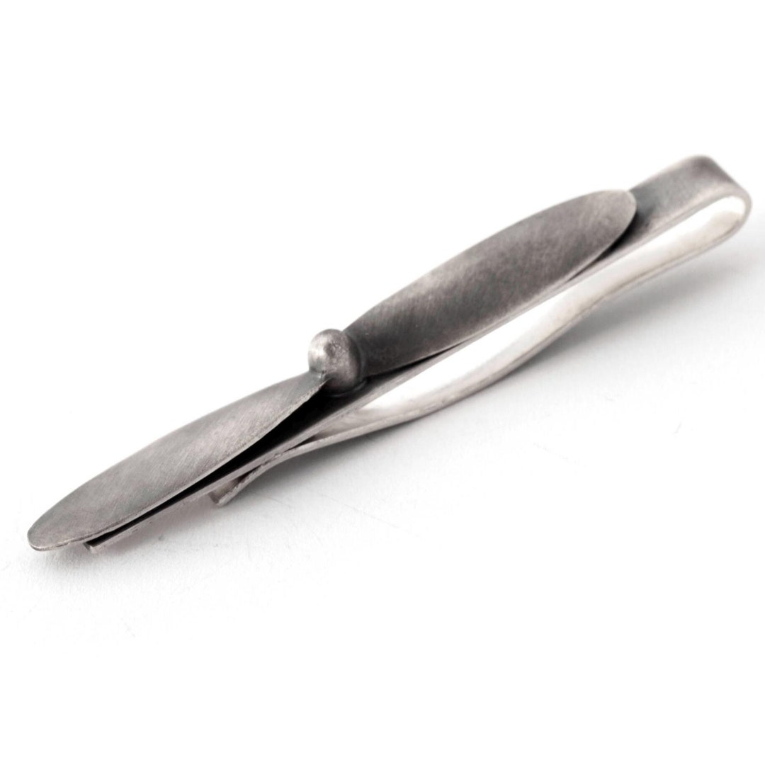 Sterling Silver Airplane Propeller Tie Clip: Aviation Gift - Etsy