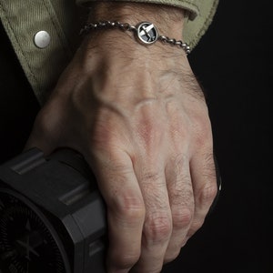 Airplane Bracelet for Men, Sterling Silver Chain Bracelet Men, Airplane ...