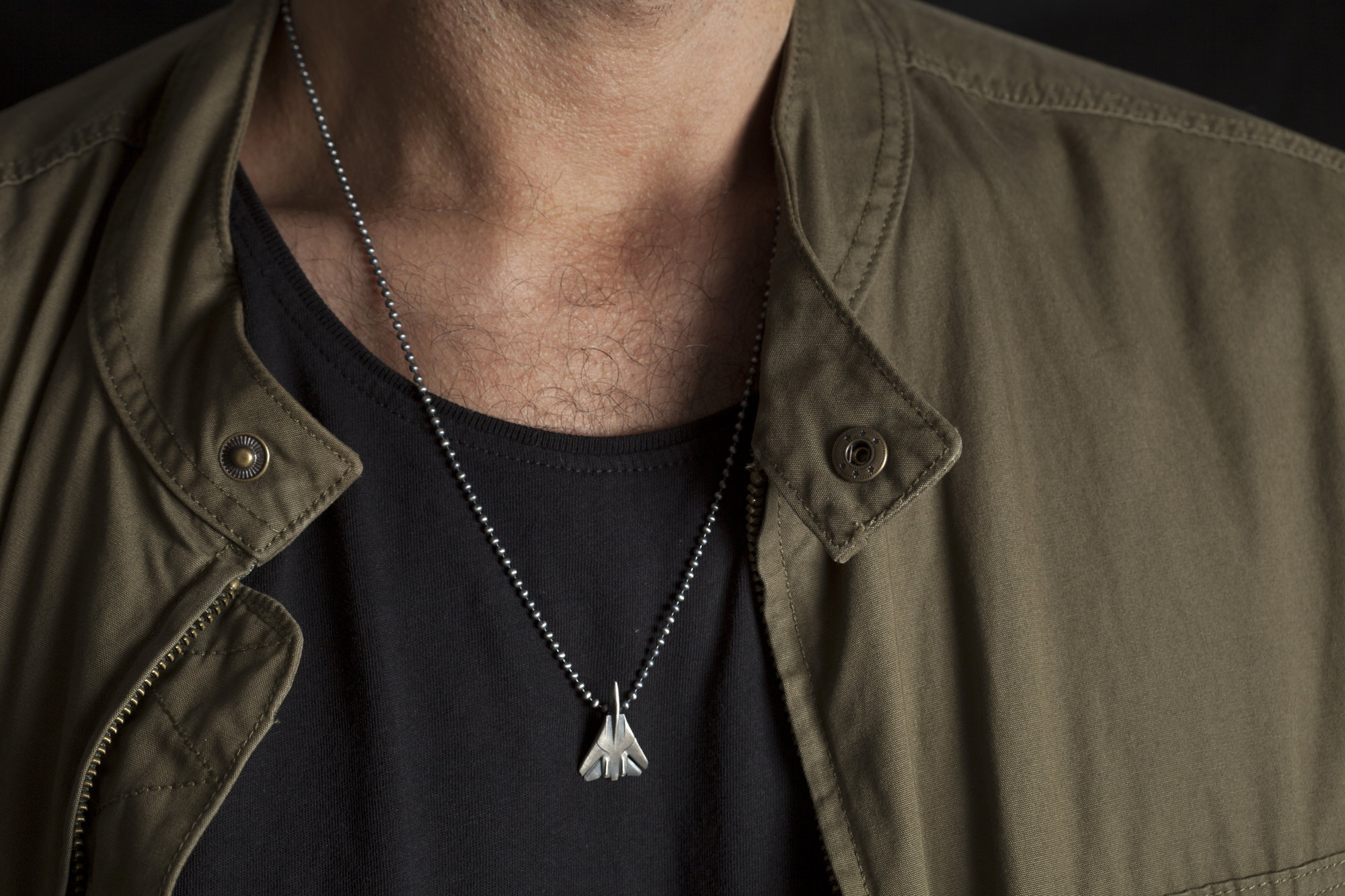 Sterling Silver F-14 Tomcat Fighter Jet Pendant Necklace, Realistic ...