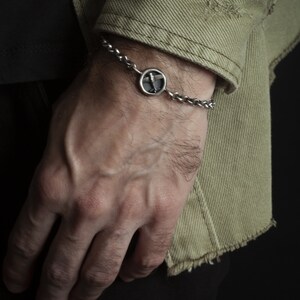 Airplane Bracelet for Men, Sterling Silver Chain Bracelet Men, Airplane ...