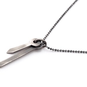 Key Pendant Necklace Silver for Men With Two Key Charms - Etsy