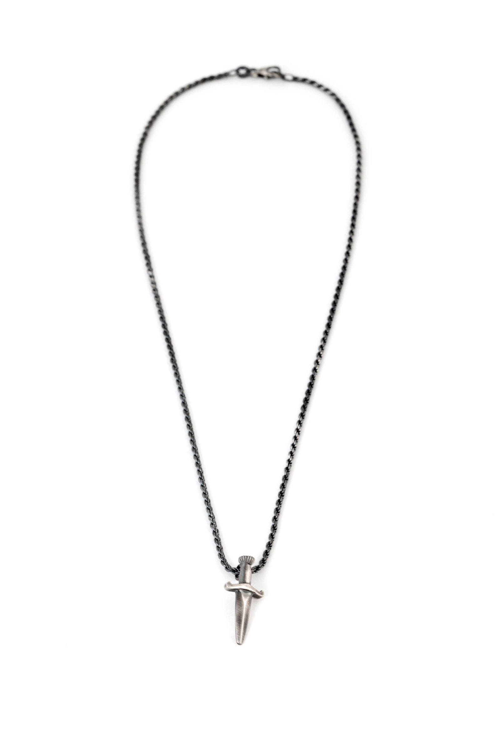 Mens Dagger Pendant Necklace 925 Sterling Silver Necklace for - Etsy