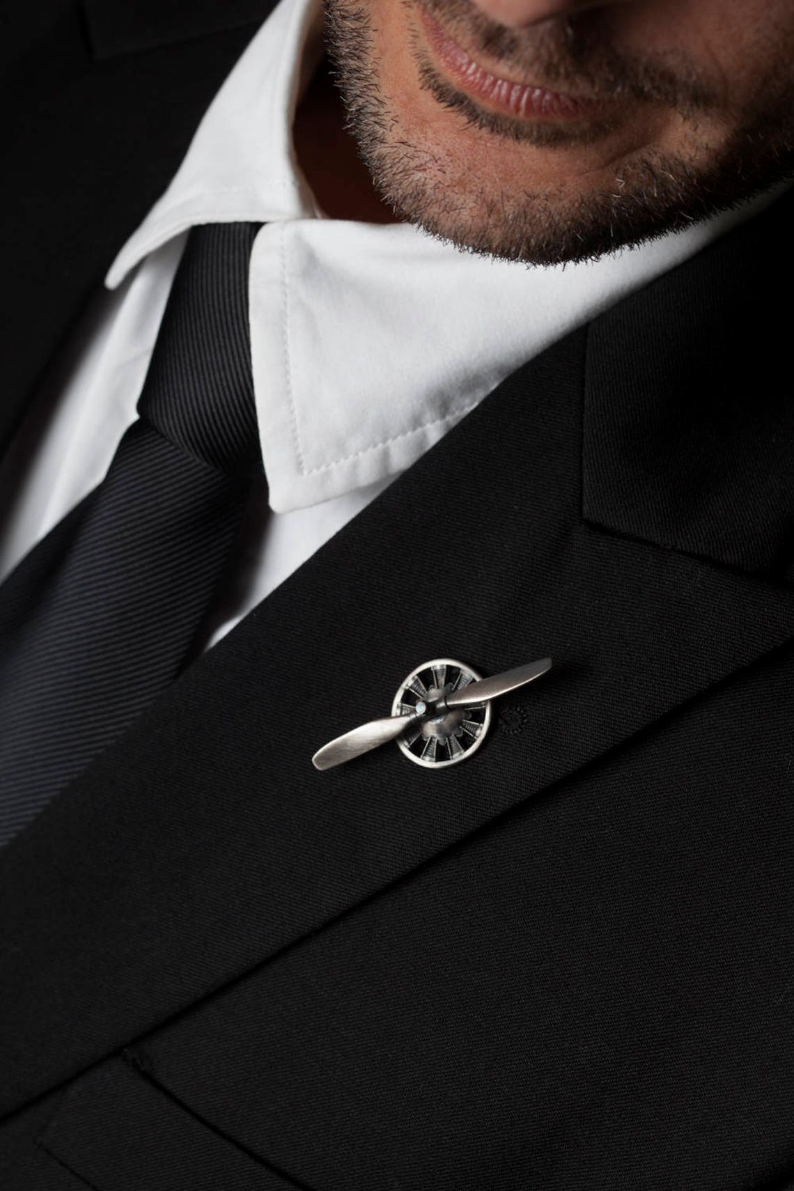 Fathers Day Gift Propeller Tie Tack Lapel Pin With Spinning | Etsy