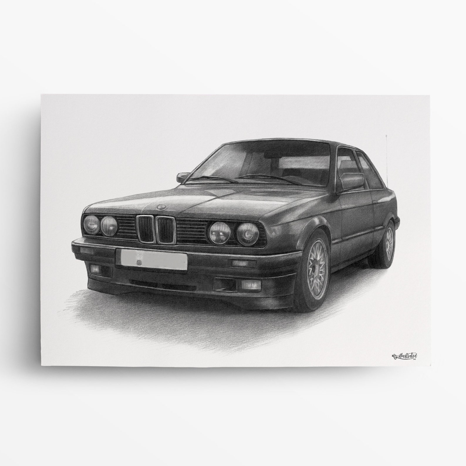 Autoportrait Drawing PENCIL Drawing of the Car Hand | Etsy