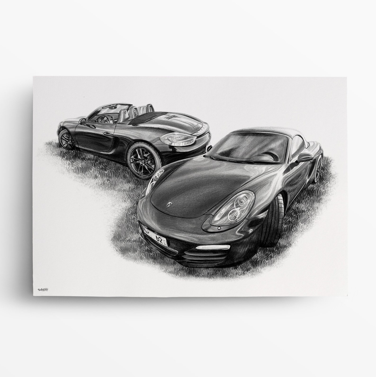 Autoportrait Drawing PENCIL Drawing of the Car Hand - Etsy