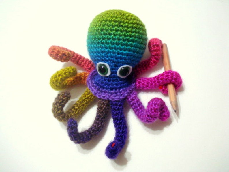 Crochet Tutorial Octopus, Amigurumi Crocheted Octopus Pattern, Crochet ...