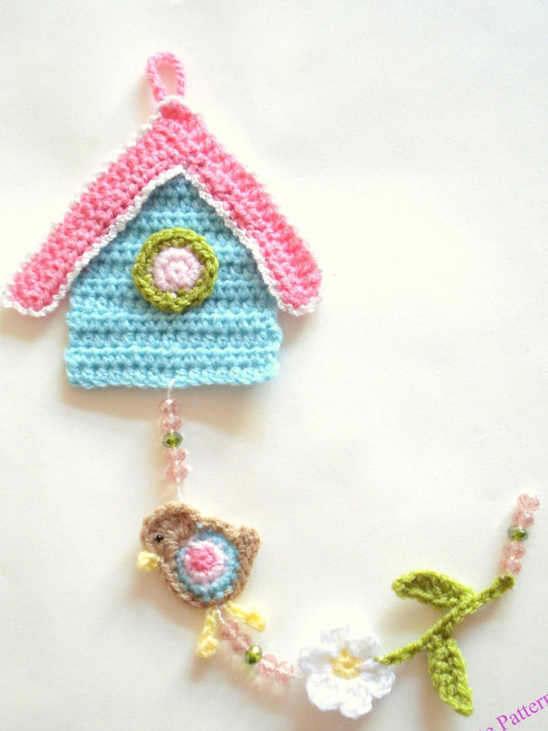 Crochet Birdhouse Pattern, Garland, PDF Pattern, Wall Hanging, Decor ...