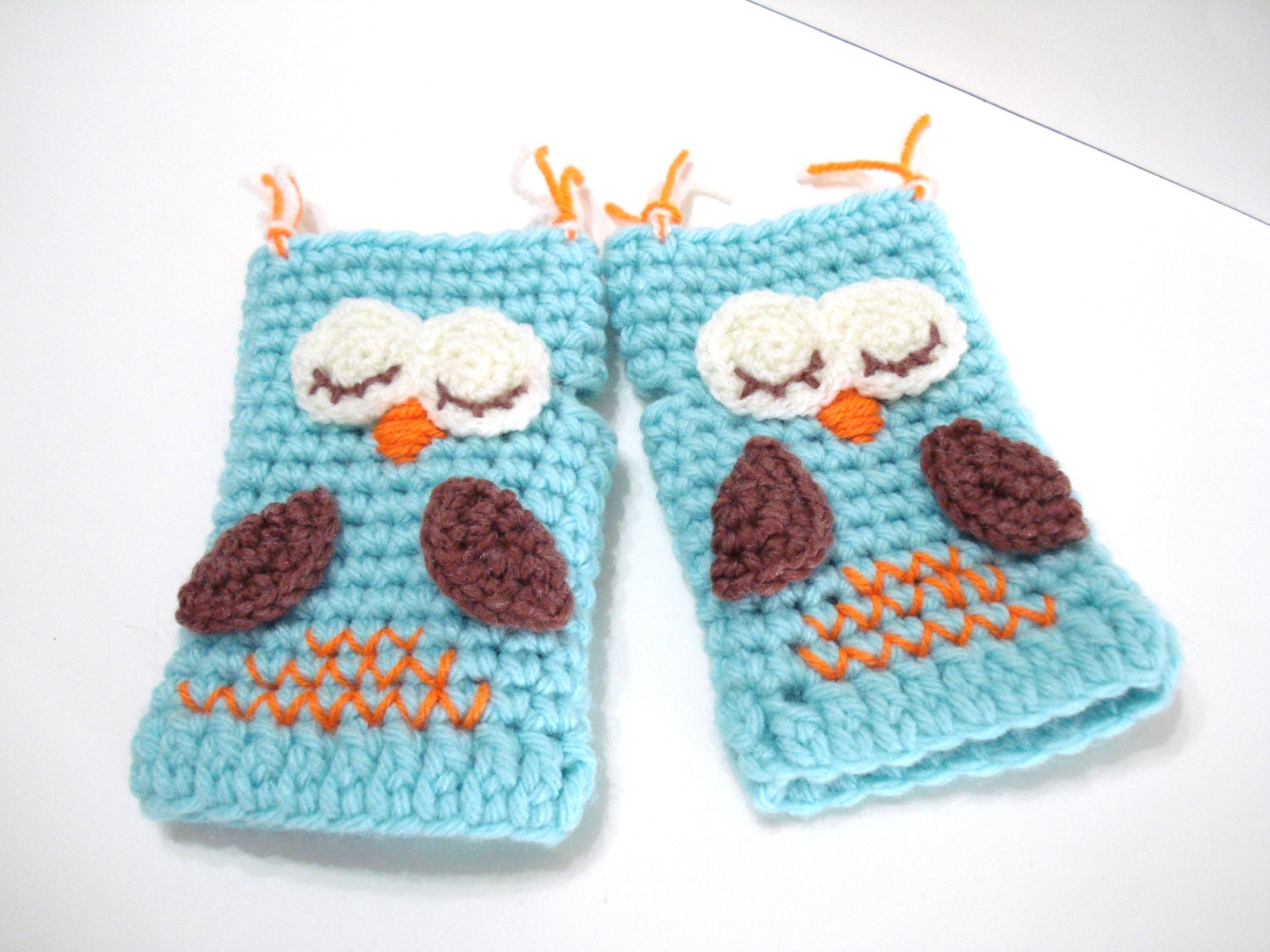 Crochet Pattern Gloves Pattern Owl Gloves Pattern Tutorial - Etsy