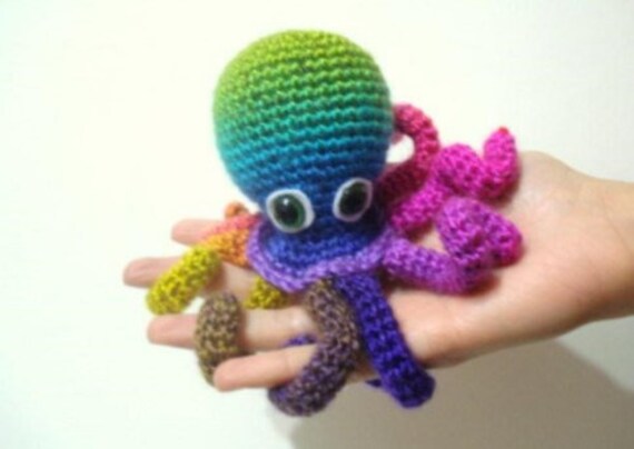 Cute sea animals crocheted creatures hakeln Jellyfish Plush for kids ...