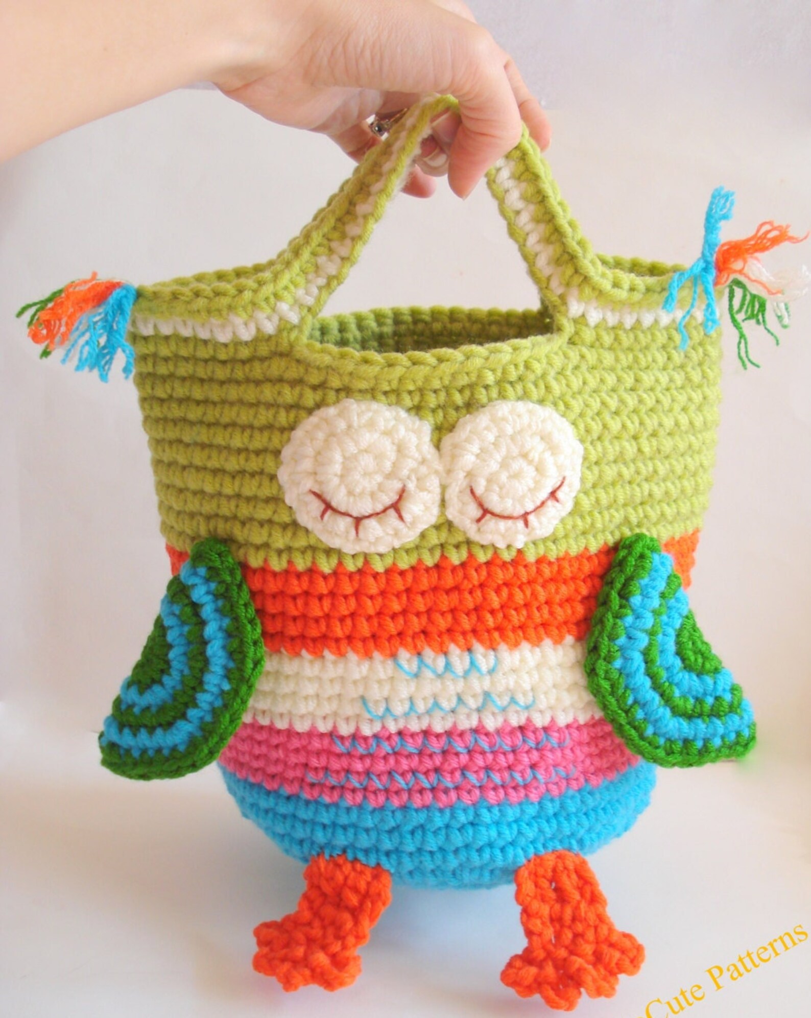 Crochet Bag Pattern Girls Purse, INSTANT DOWNLOAD PDF, Crochet Owl ...