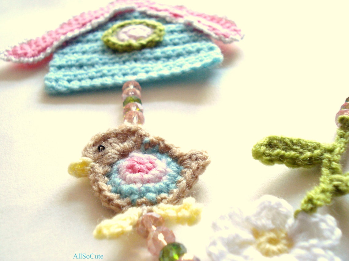 Crochet Birdhouse Pattern Garland PDF Pattern Wall Hanging - Etsy