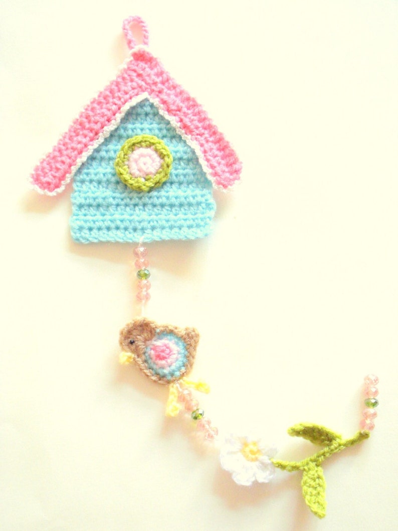 Crochet Birdhouse Pattern Garland PDF Pattern Wall Hanging - Etsy