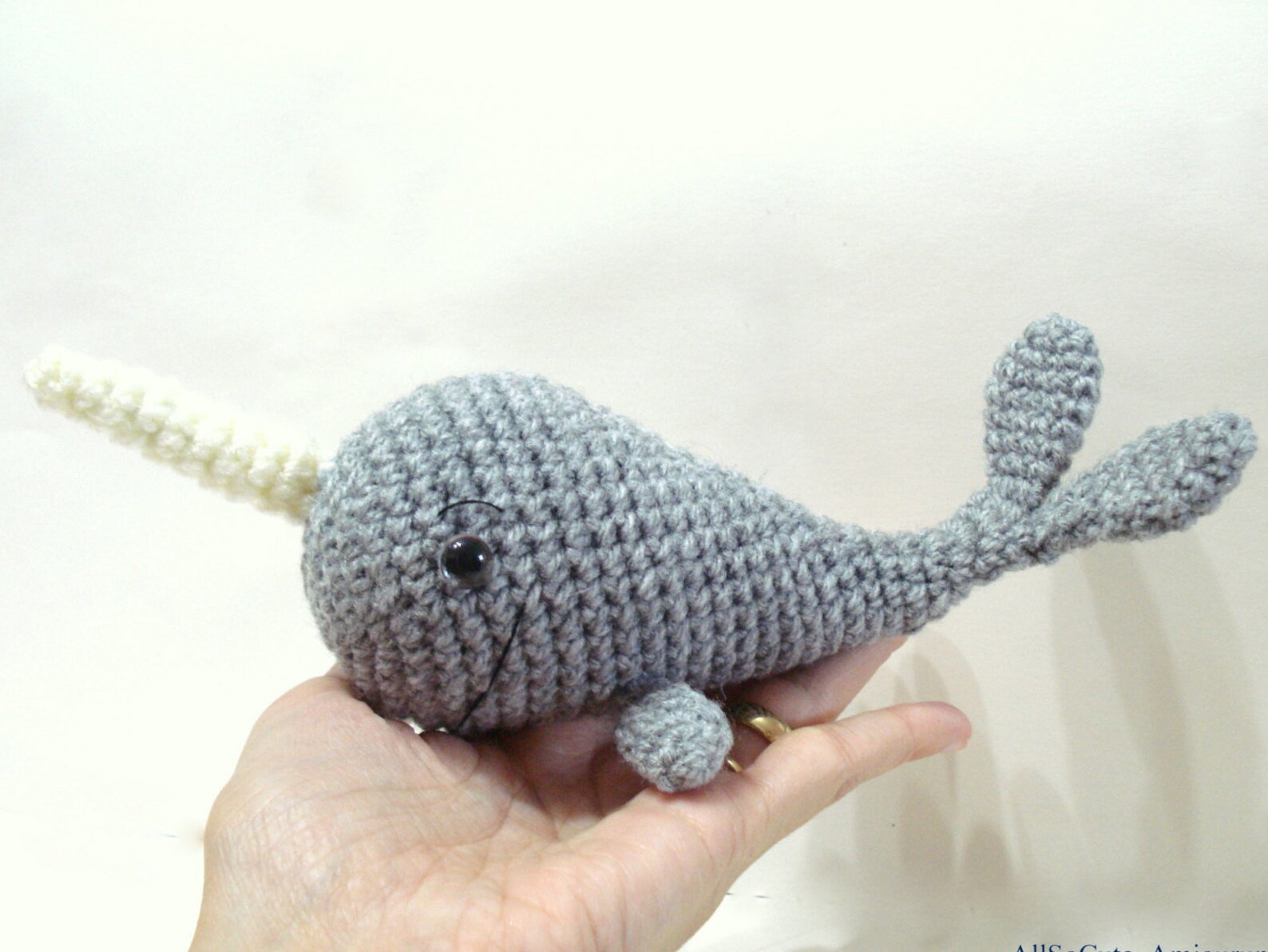 Amigurumi Whale Pattern, Crochet Sea Animal, Pdf Tutorial, Narwhal ...
