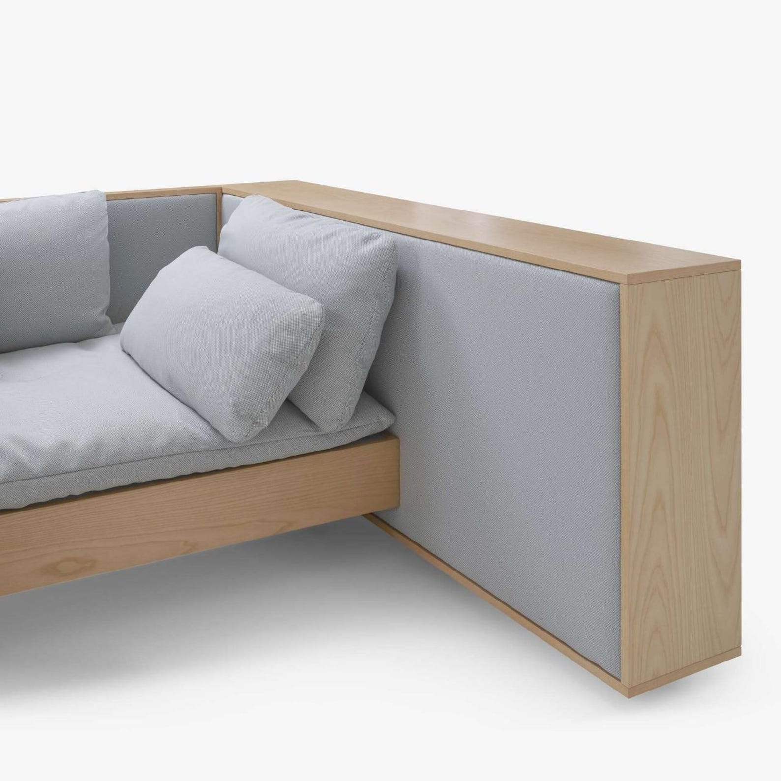 Modern Kobold Soft Chaise With Long Unit and Shelf – Multi-use Daybed ...