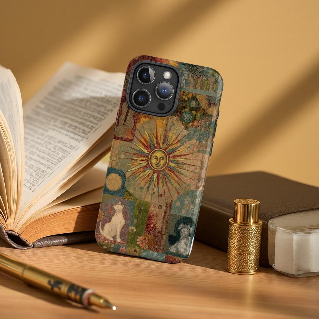 Retro Sun Collage iPhone Case, 80s Vintage Art - Etsy