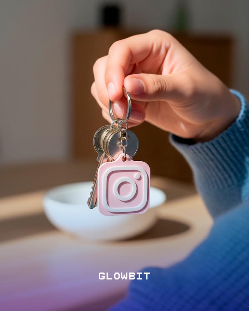 3D Printed NFC Keychain – Programmable Social Media URL Tag - Etsy