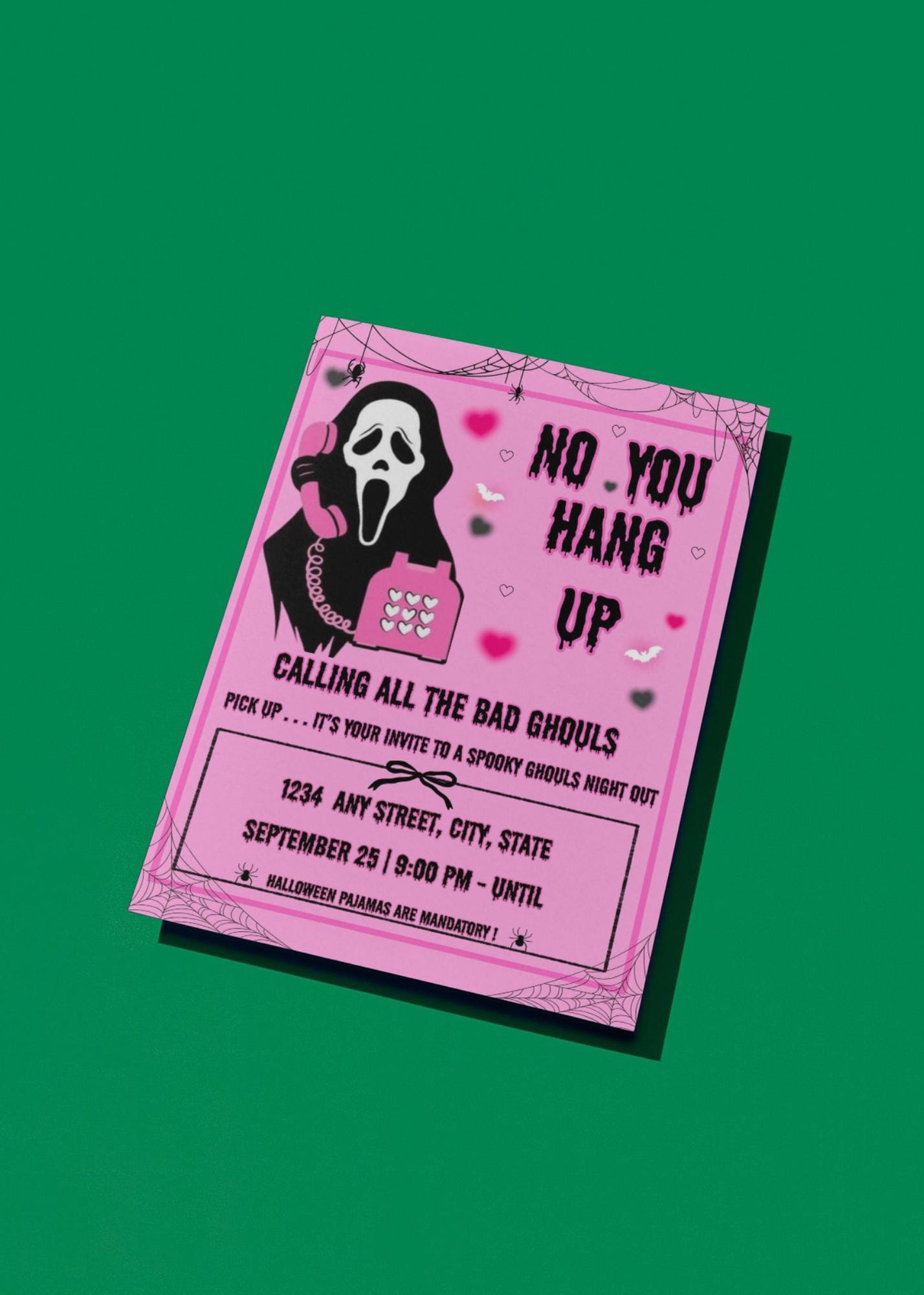 Ghostface Halloween Invitation: Scary Movie Girls' Night (digital) - Etsy