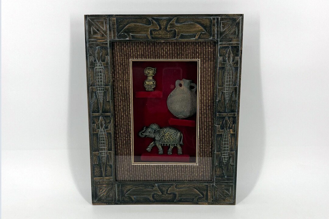 Elephant African Shadow Box - Etsy