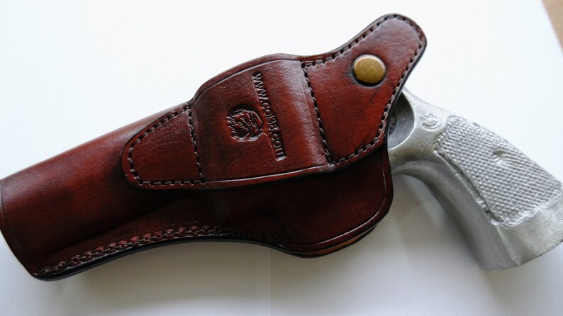 Basket Weave Thumb Break Leather Holster: S&W 686, Colt Python, Ruger ...