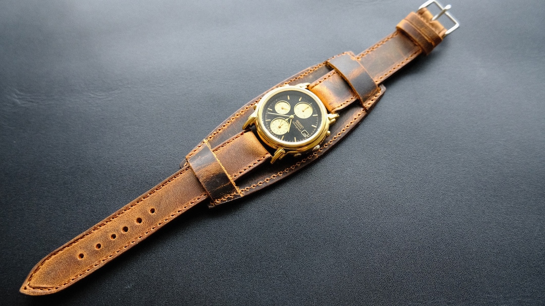 Genuine Leather Bund Watch Straps Size 16,18,20,22 Mm Five Color - Etsy