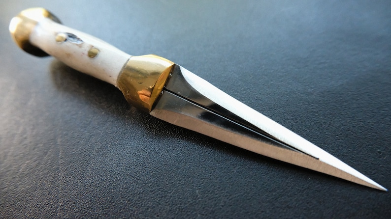 Custom Made Mini Pocket Belt Dagger Knife With Leather Sheath (deer ...