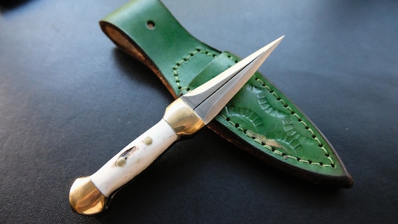 Custom Made Mini Pocket Belt Dagger Knife With Leather Sheath | Etsy