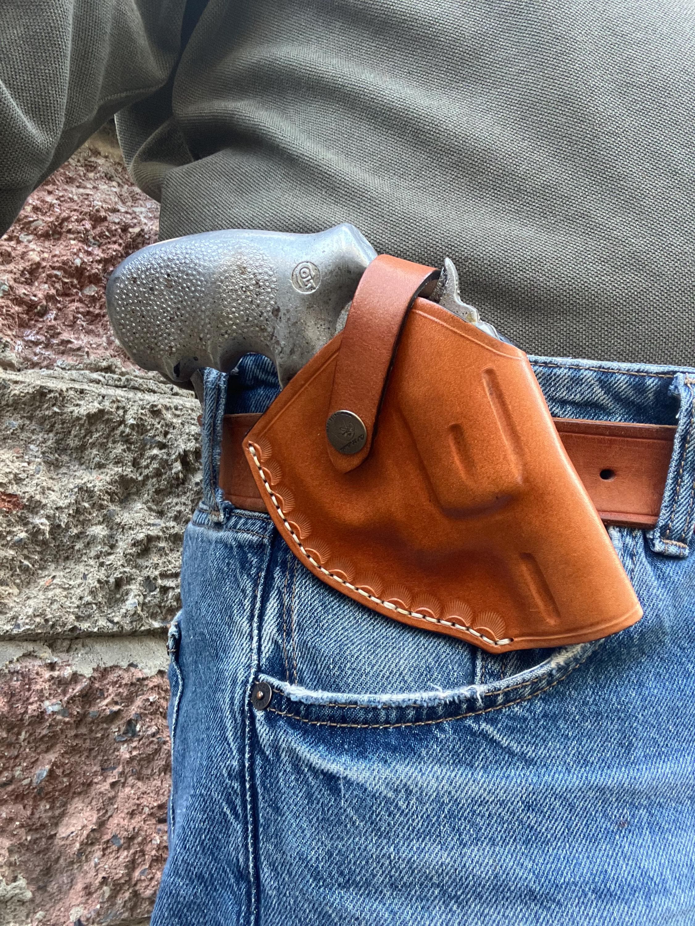 Leather Owb Hand Stitch Holster: Colt Cobra .38 Special 2" Barrel - Etsy