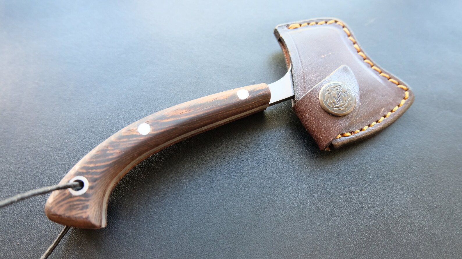Purse Pocket Neck Mini Axe Hatchet With Leather Sheath wenge | Etsy