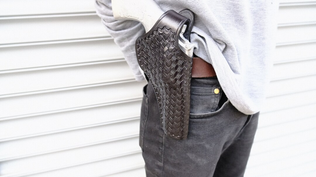 Leather Basket Weave Two Position Holster for Smith and Wesson 686 357 ...