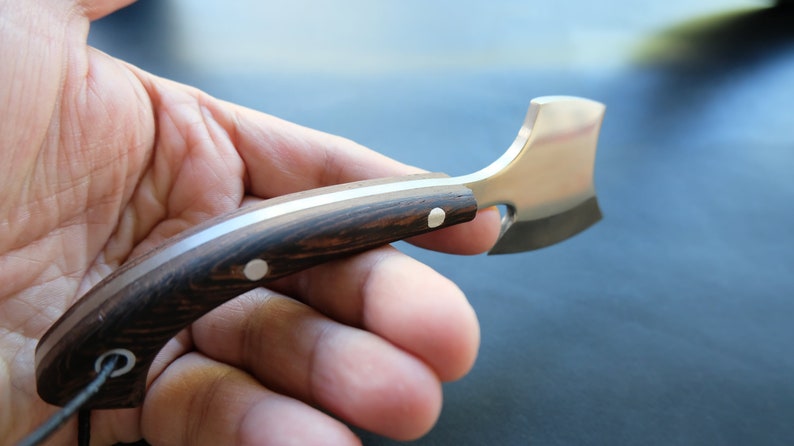 Purse Pocket Neck Mini Axe Hatchet With Leather Sheath wenge | Etsy