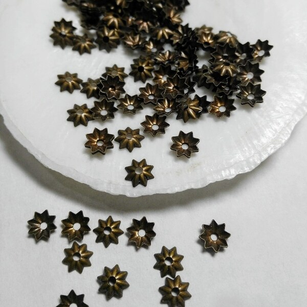 Bronze Bead Caps - Etsy