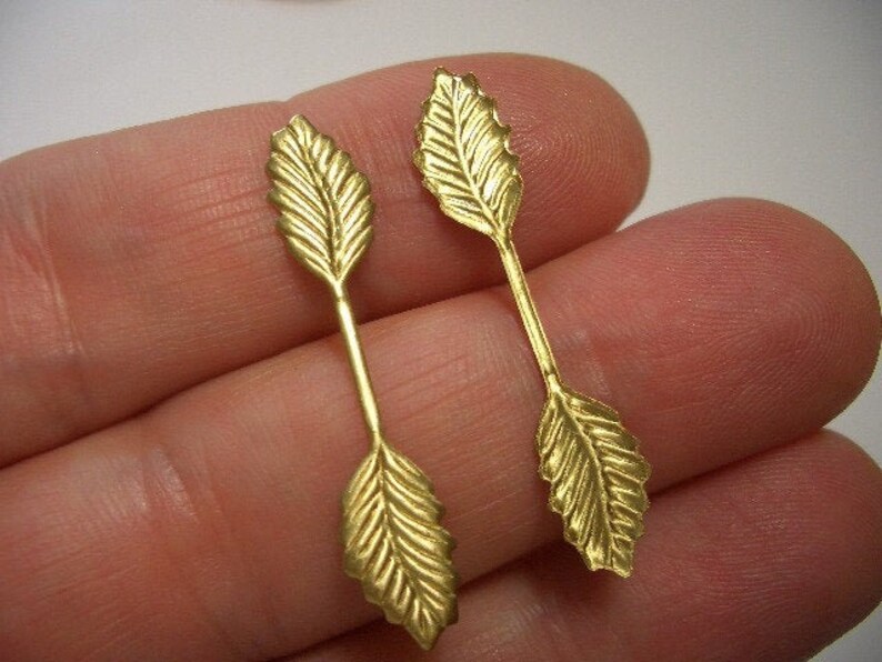 Leaf Bails Ca. 34 X 7mm Leaf Bail Brass Quality Fold Over | Etsy