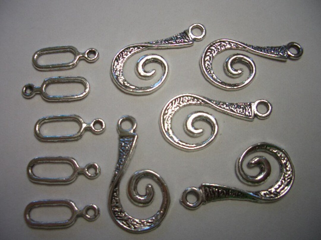 Hook Clasps Silver Big Hook Clasps Safe Closures Silver - Etsy